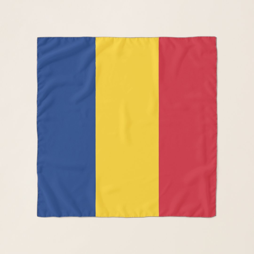 Square Scarf with flag of Romania | Zazzle
