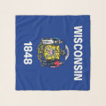 Square Scarf with flag of Wisconsin State, USA | Zazzle