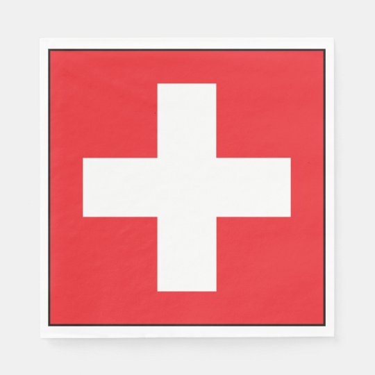 Square Swiss Flag Paper Napkins | Zazzle.com