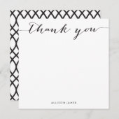 Square Thank You flat note cards - grooved paper | Zazzle