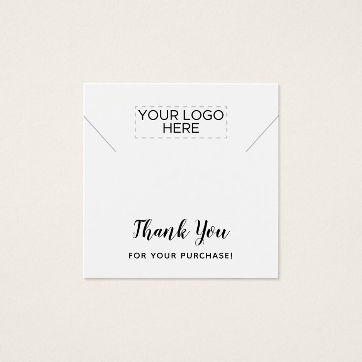 Square Thank You Necklace Display Card | Zazzle