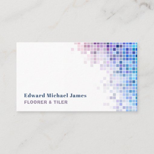 Square Tiles, Floorer, Tile Installer Business Card | Zazzle