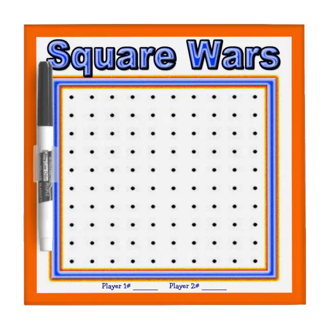 Square Wars Dot Game Dry Erase Board | Zazzle