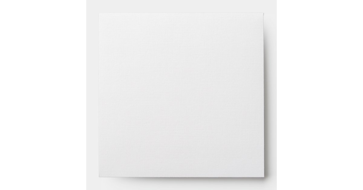 Square White Wedding Invitation Envelope | Zazzle