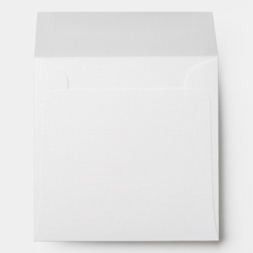 Square White Wedding Invitation Envelope | Zazzle