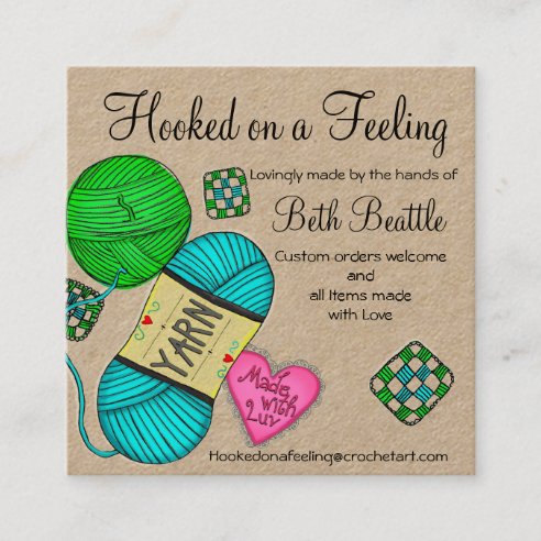 Crochet Business Cards - Business Card Printing | Zazzle