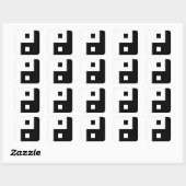 Square Yin Yang Square Sticker | Zazzle