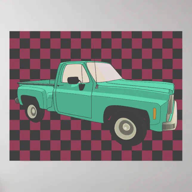 Squarebody, GMC, Chevy C10, pick up truck,stepside Poster | Zazzle