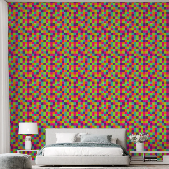 Squares Pattern Wallpaper | Zazzle