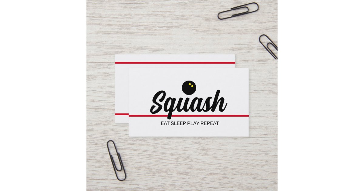 Squash coach business card template | Zazzle