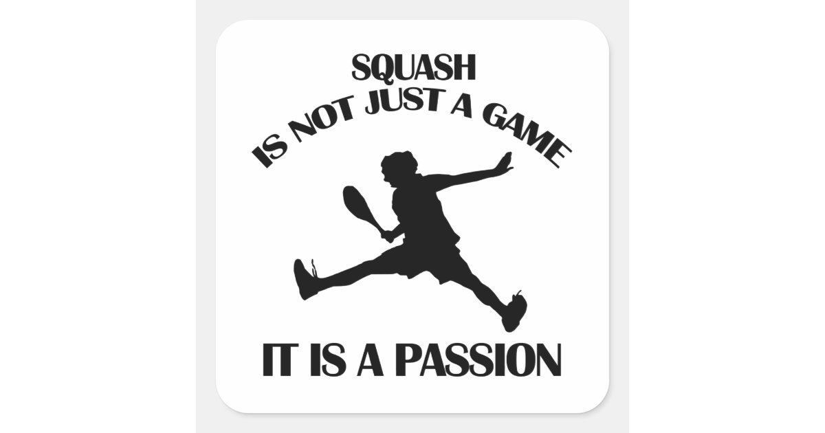Squash sports designs square sticker | Zazzle
