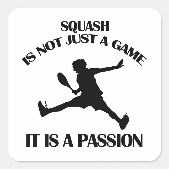 Squash sports designs square sticker | Zazzle