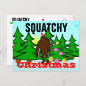 Squatchy Christmas Squatch Postcard | Zazzle