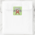 Squats, Milk and Cookies - Santa Claus Square Sticker | Zazzle