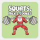 Squats, Milk and Cookies - Santa Claus Square Sticker | Zazzle
