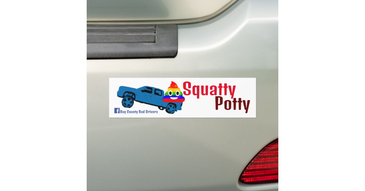 Squatty Potty Bumper Sticker | Zazzle