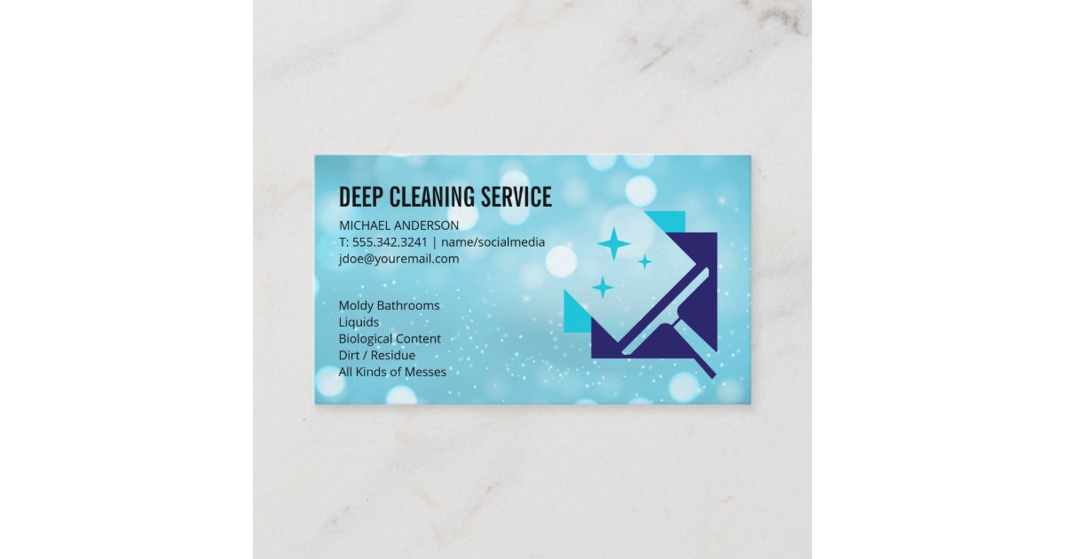 Squeegee Logo | Boke Business Card | Zazzle