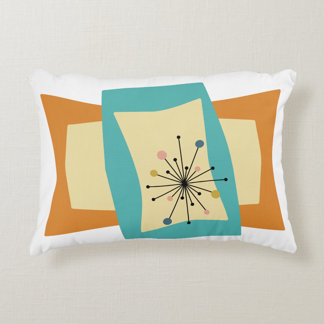 Squeeze Midcentury Modern Decorative Pillow | Zazzle