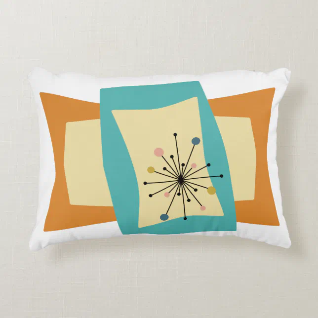 Squeeze Midcentury Modern Decorative Pillow | Zazzle