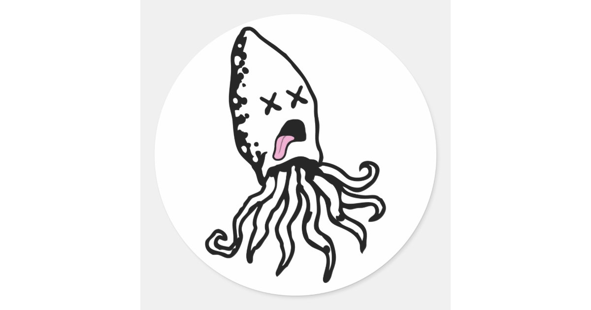 Squid Classic Round Sticker | Zazzle