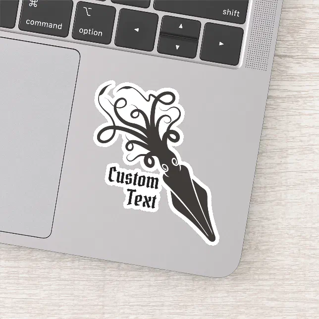Squid icon black sticker | Zazzle