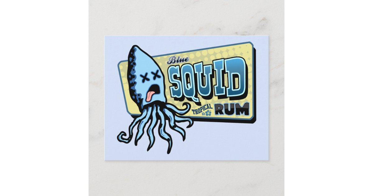 Squid Rum Postcard | Zazzle