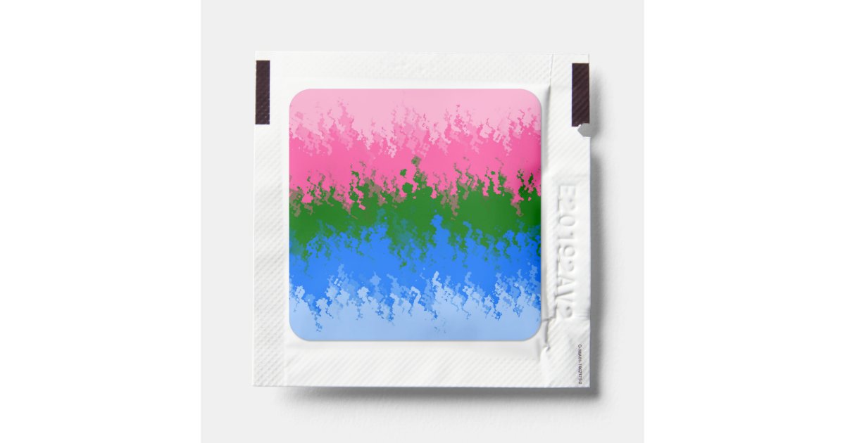 Squiggly Trippy Abstract Omniromantic Pride Flag Hand Sanitizer Packet