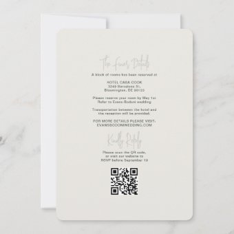 Squiggly Wavy Green RSVP QR Code Wedding Invitation | Zazzle