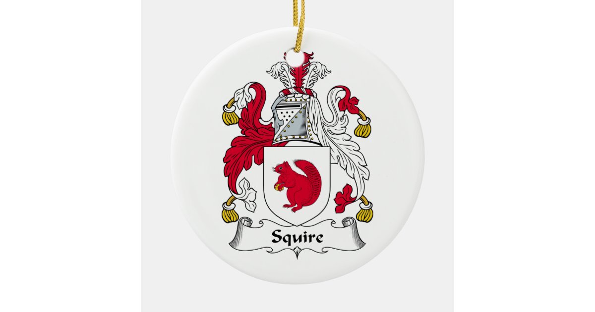 Squire Family Crest Ceramic Ornament | Zazzle