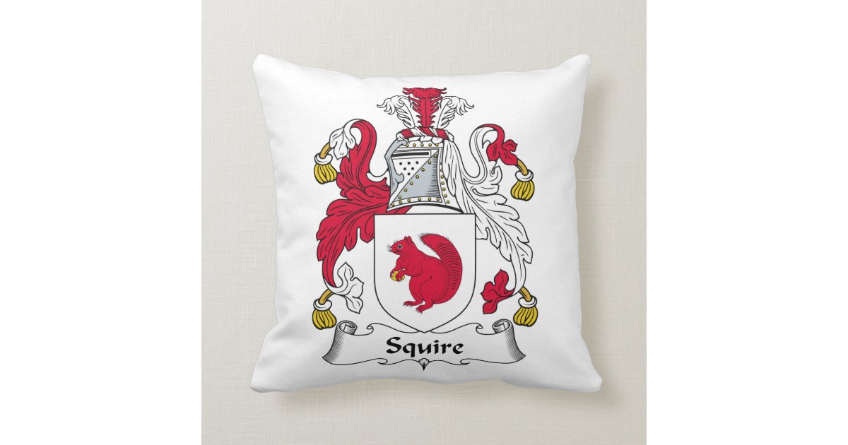 Squire Family Crest Throw Pillow | Zazzle.com