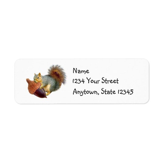 Squirrel Acorn Address Labels | Zazzle.com