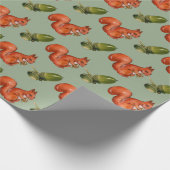 Squirrel and Acorn Wrapping Paper | Zazzle
