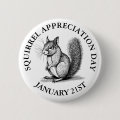Squirrel Appreciation Day January 21st Button | Zazzle
