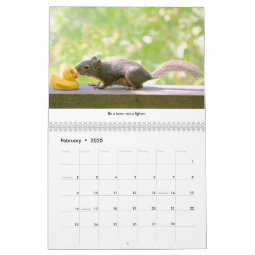 Squirrel Calendar - All New Life Lessons | Zazzle