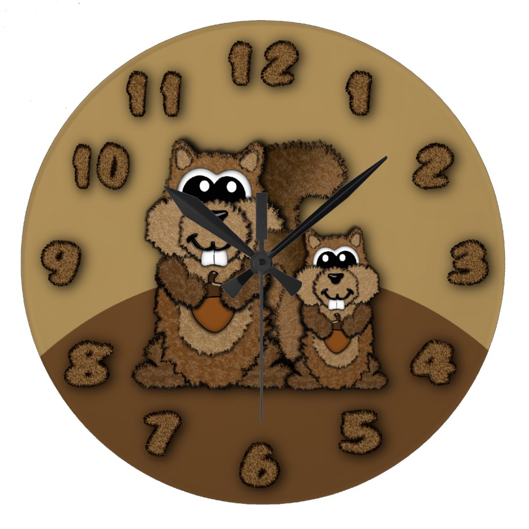 Squirrel Clock | Zazzle