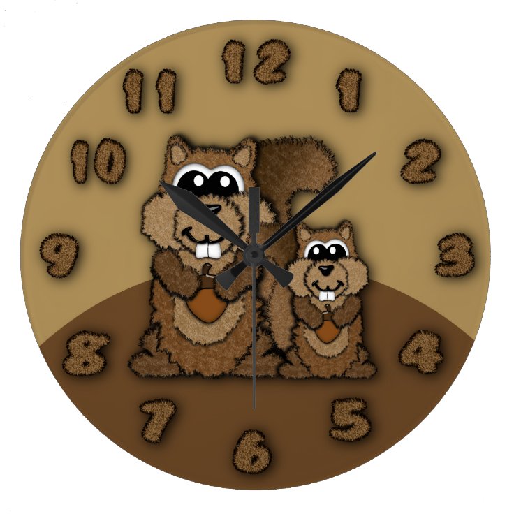 Squirrel Clock | Zazzle