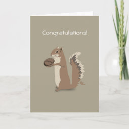 Squirrel Congratulations Card | Zazzle