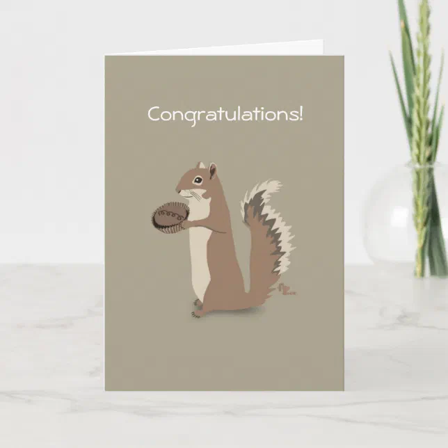 Squirrel Congratulations Card | Zazzle