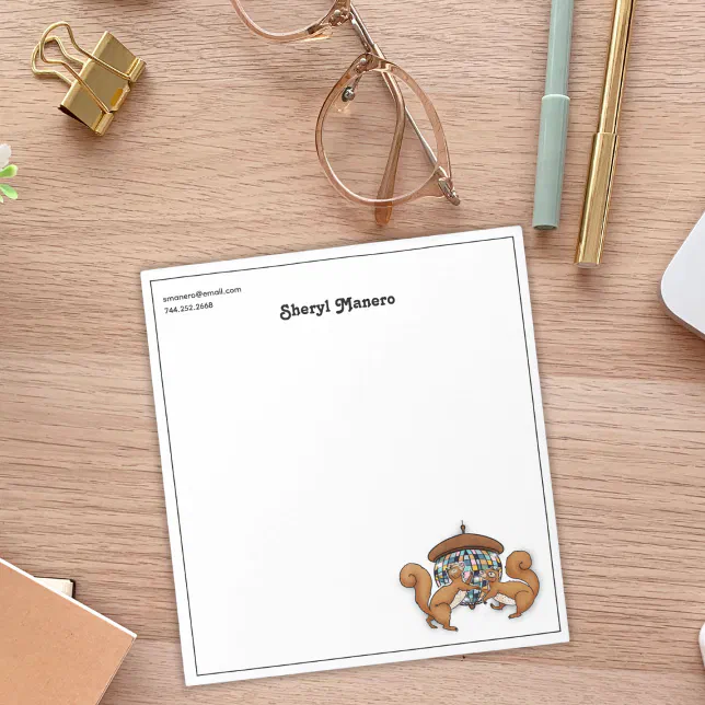 Squirrel Disco Personalized Notepad | Zazzle