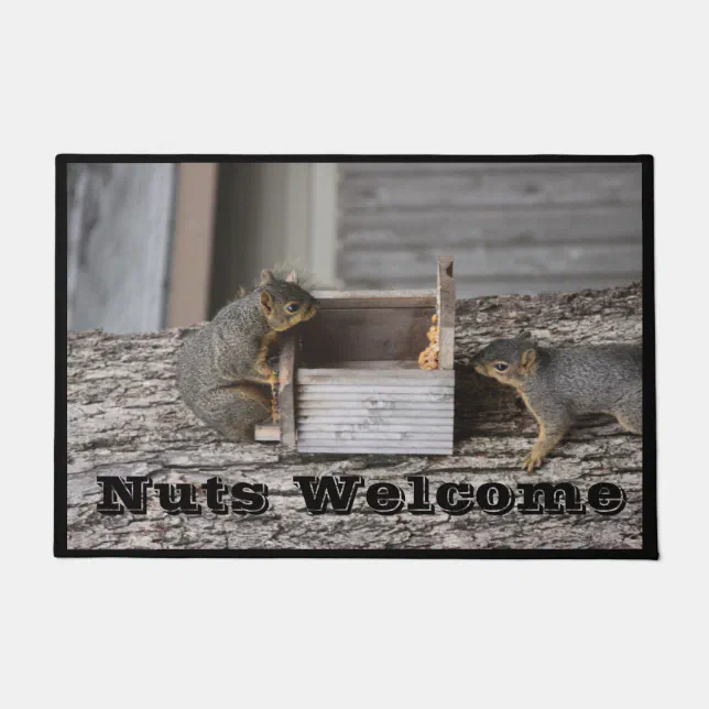 Squirrel Doormat | Zazzle