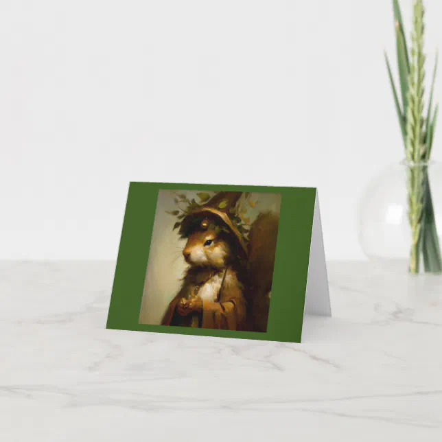Squirrel Druid Card | Zazzle