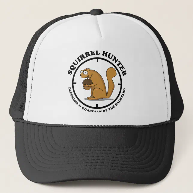 Squirrel Hunter Trucker Hat | Zazzle