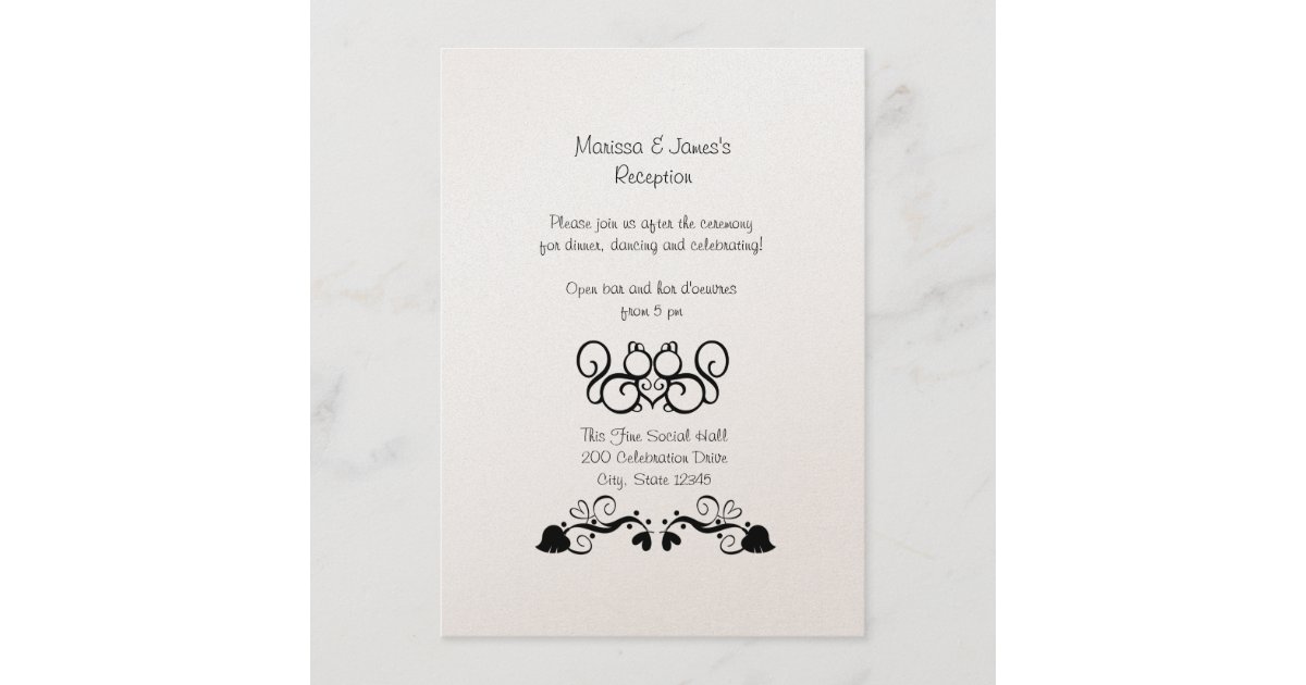 Squirrel Love Wedding Reception Card | Zazzle