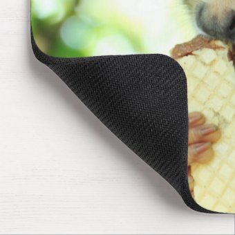 Squirrel Monkey Eating a Wafer Biscuit Mouse Pad | Zazzle