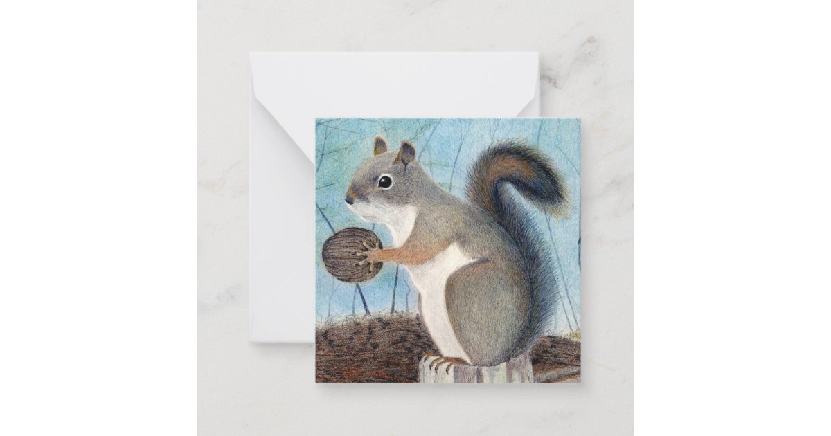 Squirrel Note Card | Zazzle