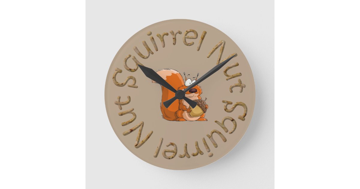 squirrel nut clock | Zazzle