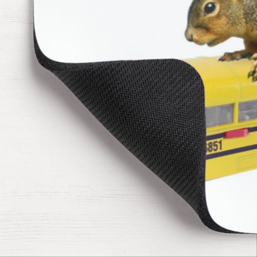 Squirrel on School Bus Mouse Pad | Zazzle