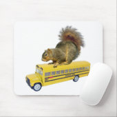 Squirrel on School Bus Mouse Pad | Zazzle