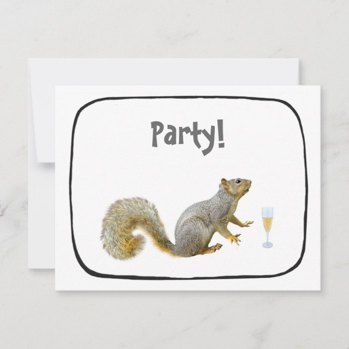 Squirrel Party Invitation | Zazzle