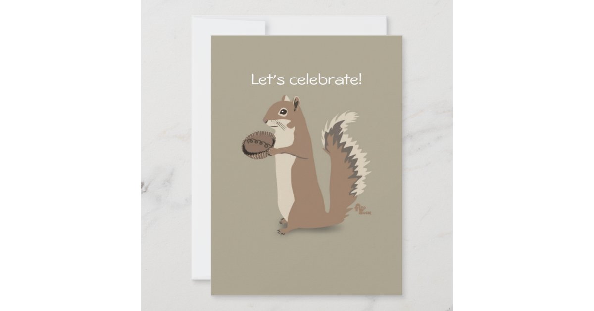 Squirrel Party Invitation | Zazzle
